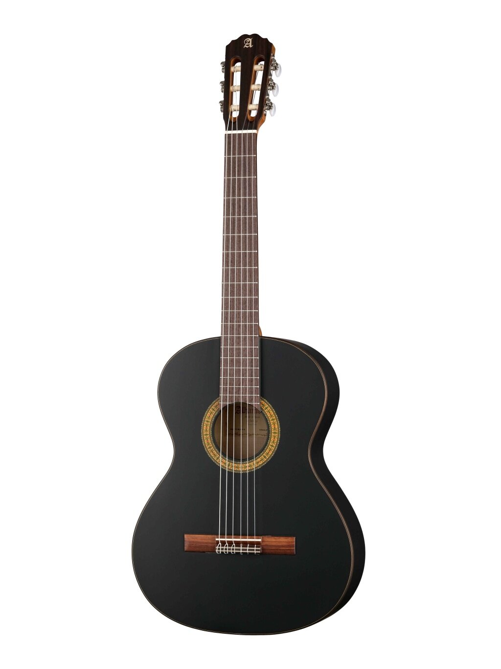 7.150 Классическая гитара 1C в футляре, черная матовая. Alhambra