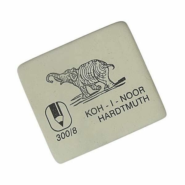 Ластик ELEPHANT для чернографитных карандашей, белый, 3.4х2.2х0.7см