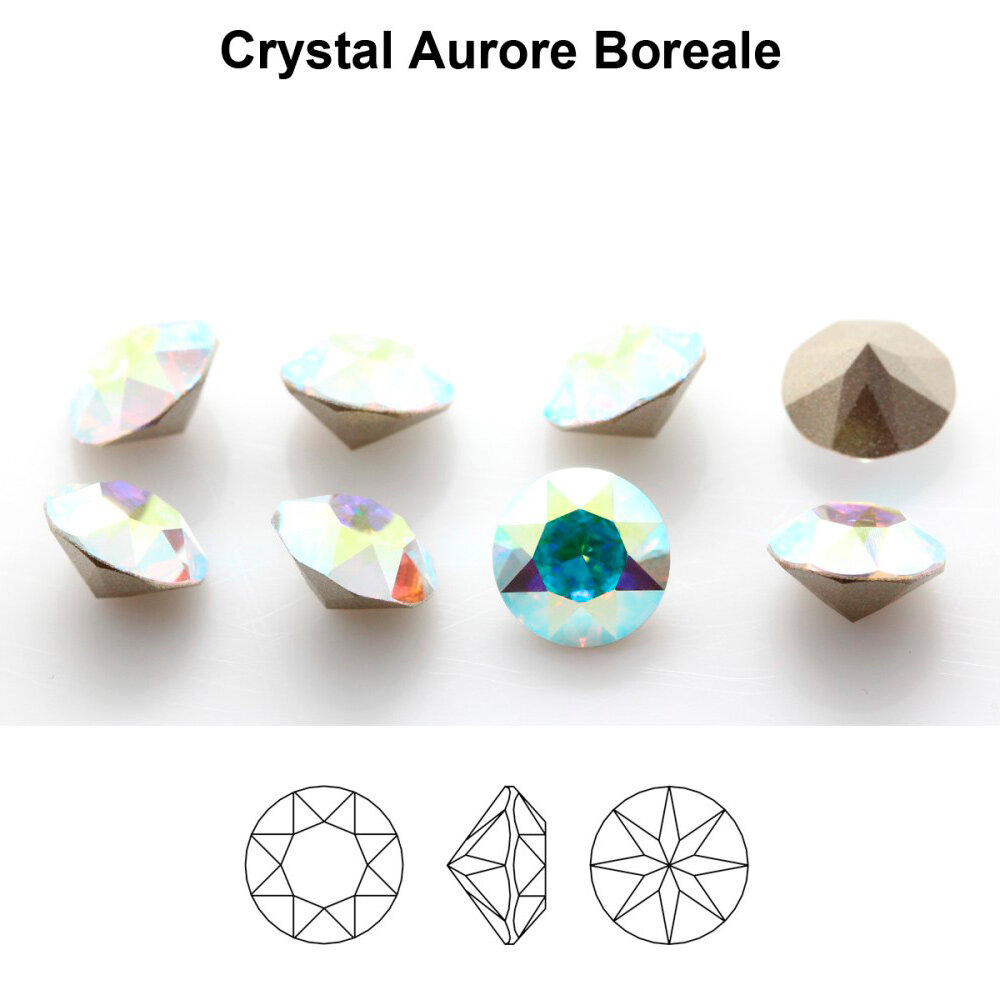 Ювелирный кристалл Swarovski, Шатон (#1088), pp18 (2.5мм), кристально-прозрачный с AB, с фольгой, 10 шт.