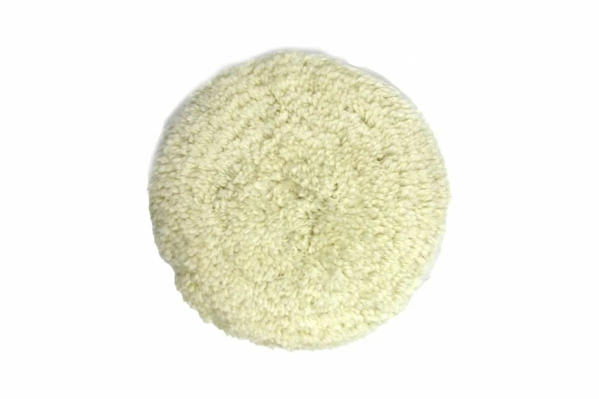 Губка для полировки ручная из овечьей шерсти двусторонняя 150мм ROCKFORCE