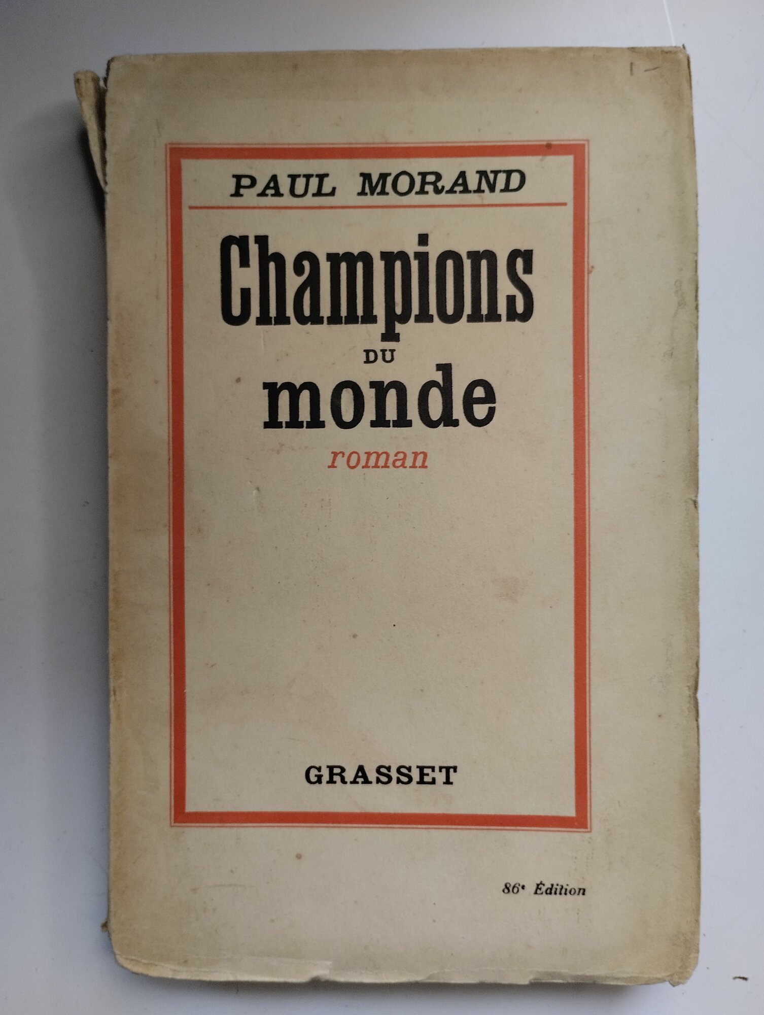 Paul Morand. Champions du monde / Чемпионы мира. 1930 год (книга на французском языке)
