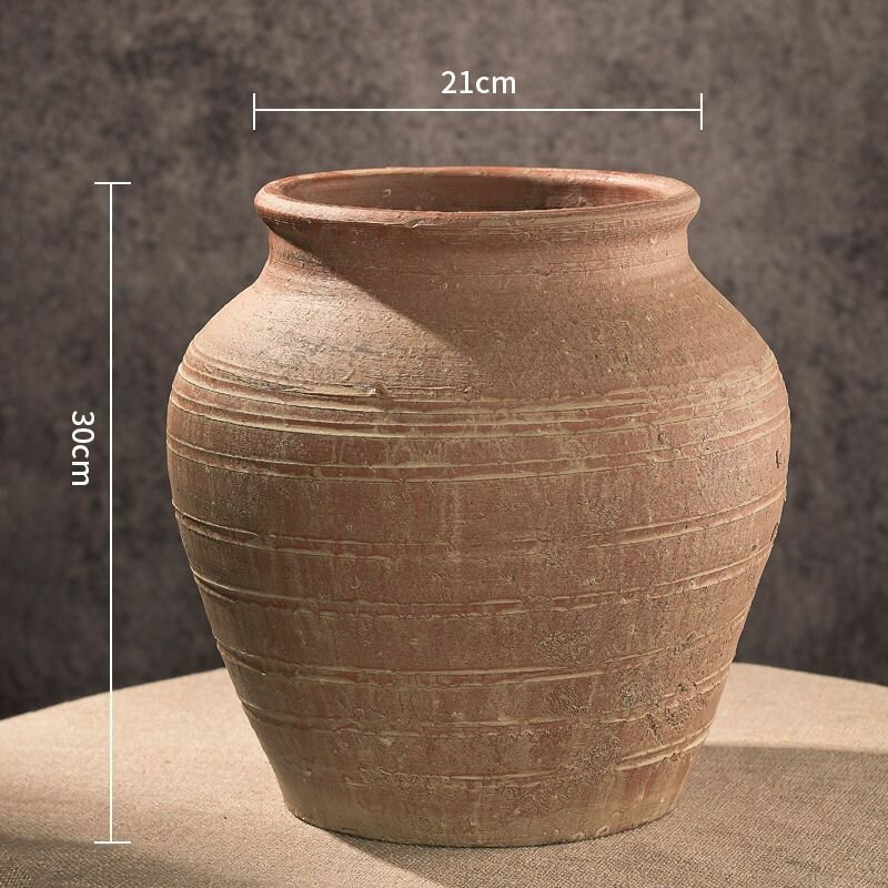 Грубая керамическая ваза, горшки для суккулентов, украшения для цветочных композиций в гостиной, глиняная посуда для цветов