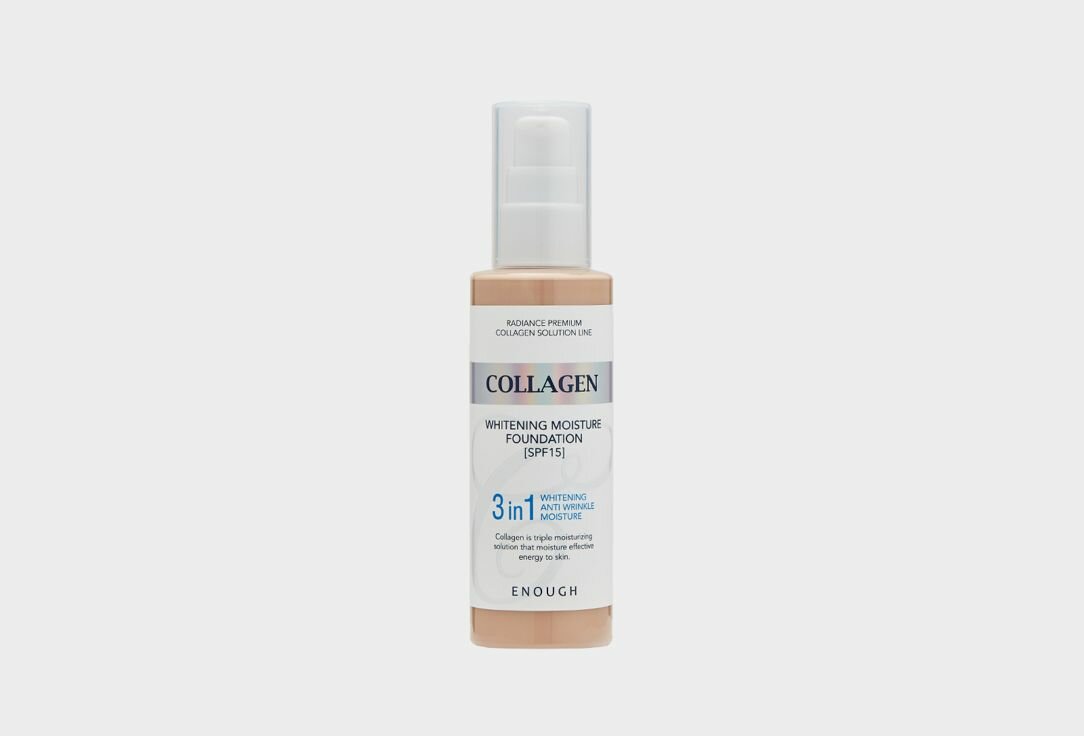 Увлажняющая тональная основа для лица SPF 15+ Enough Collagen Whitening Moisture Foundation 3 in 1 - тон 13