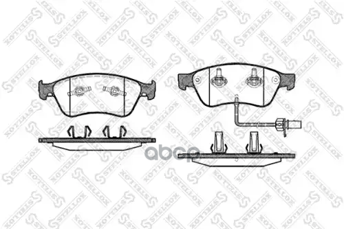 1056 02 ! колодки дисковые п Audi A8 3.0-4.0DT 02> Disc 323x30 Stellox арт. 1067002SX