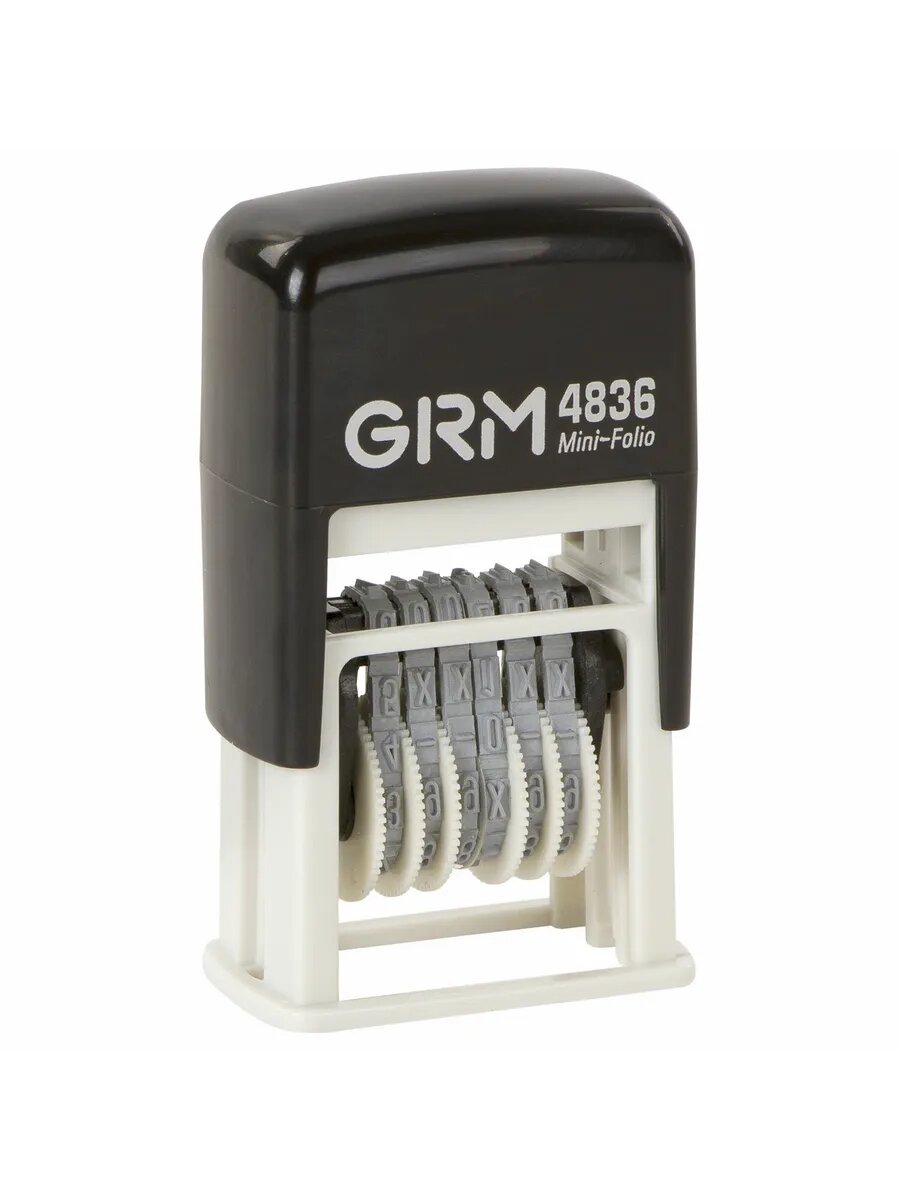 Нумератор 6-разрядный, оттиск 15х3 мм синий