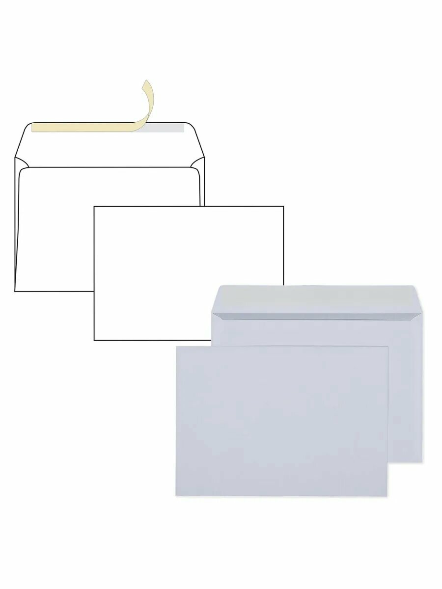 Конверты С5 (162х229 мм), 80 г/м2, комплект 1000 шт.