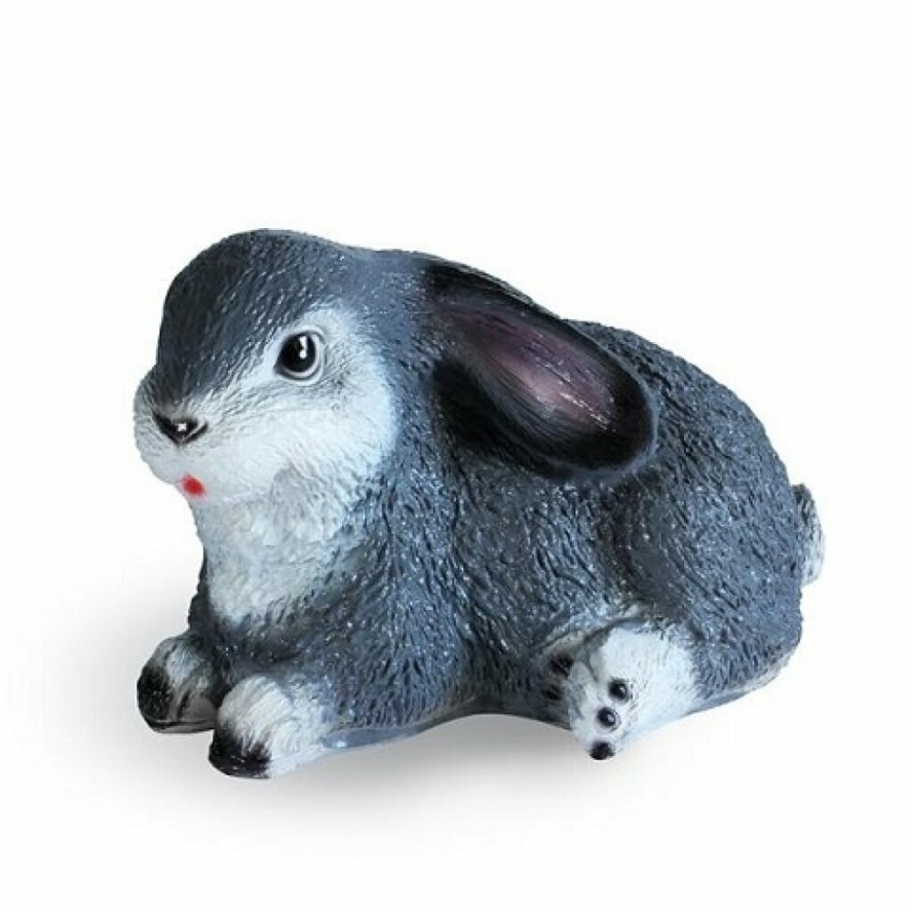 Копилка Кролик серая, большая, 16х27 см, декоративная фигура, Россия