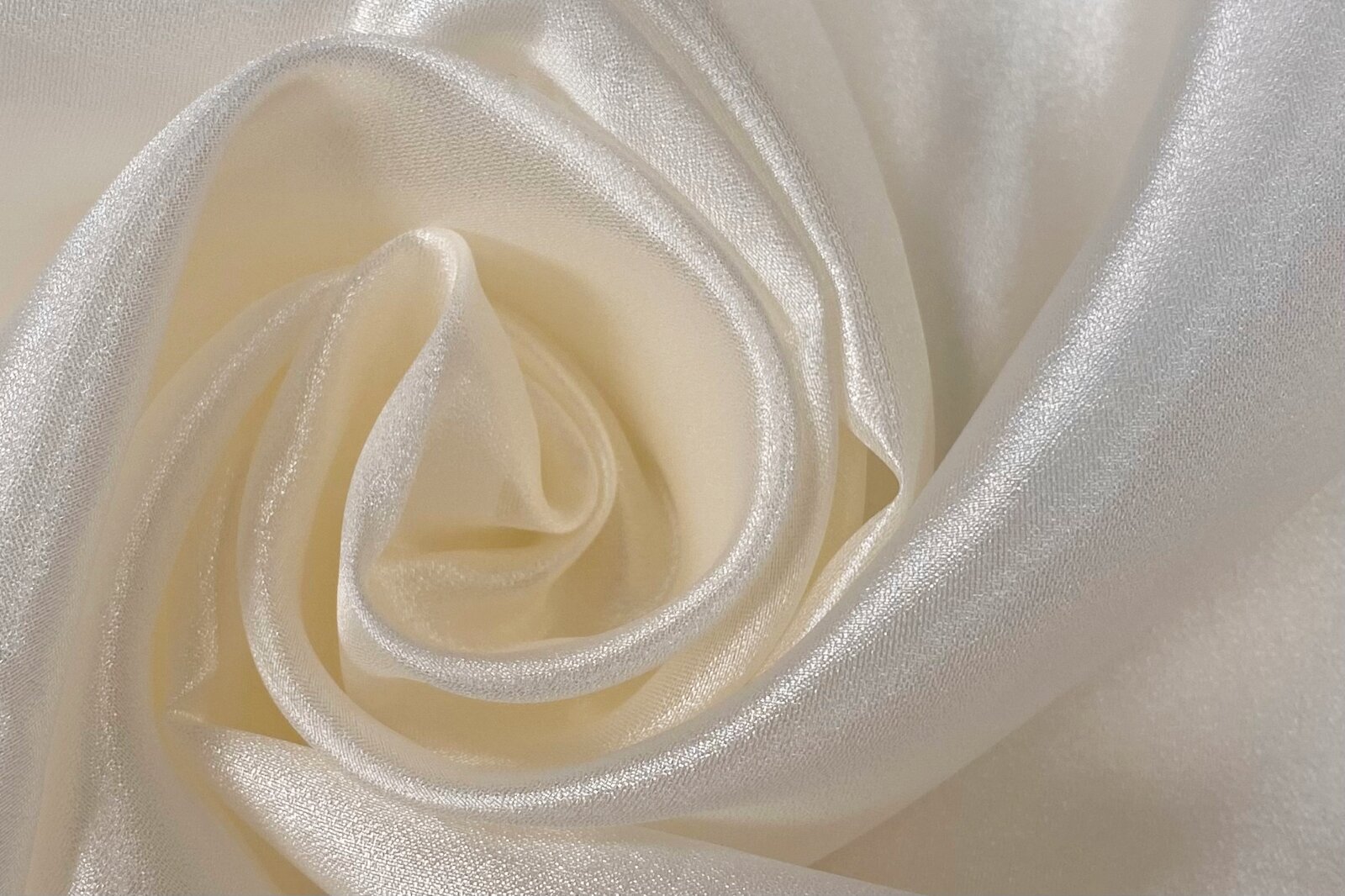 Ткань Органза креповая молочная, ш158см, 0,5 м