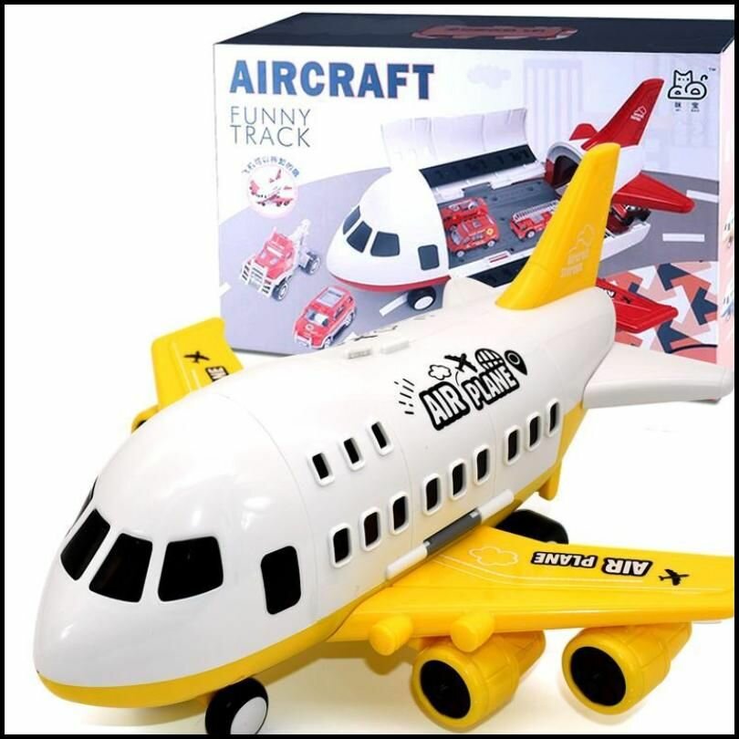Игрушка самолет с техникой внутри разборный/STORAGE AIRCRAFT / Подарок на Новый Год