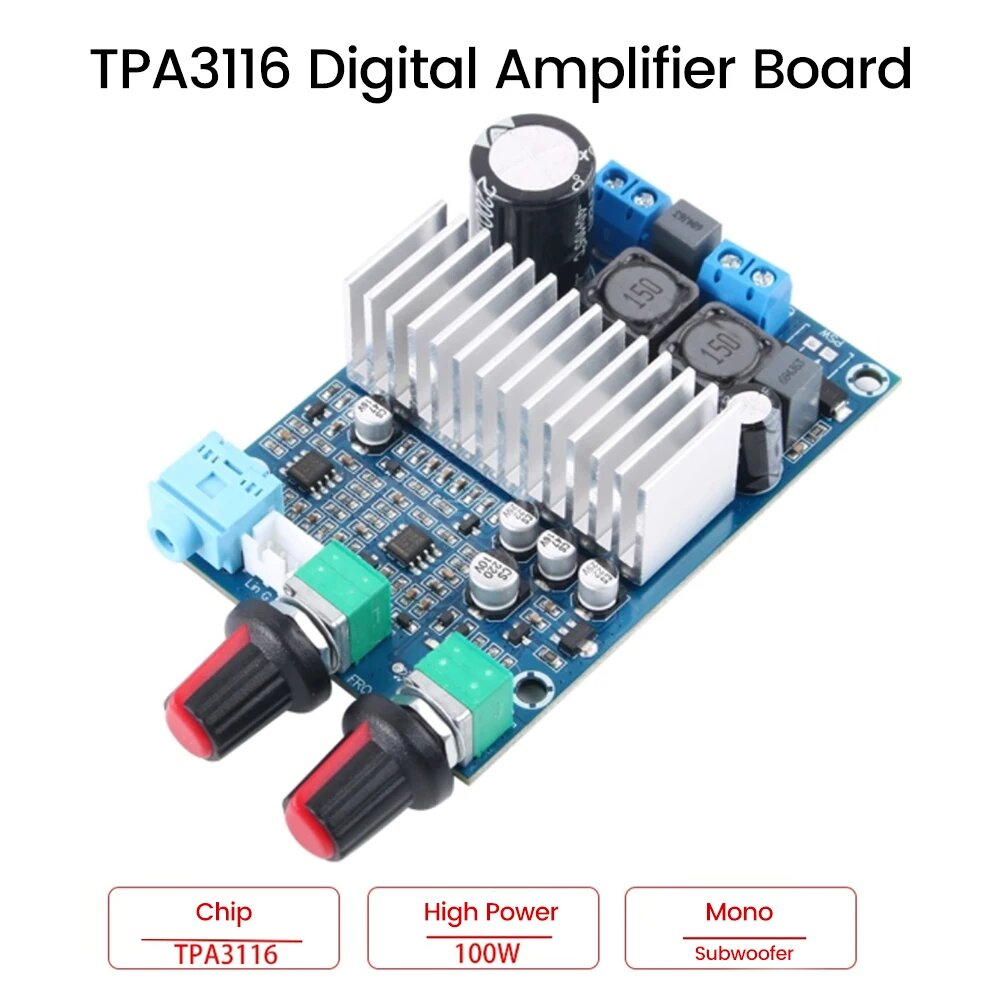 Occkic Цифровой усилитель TPA3116D2 100Вт