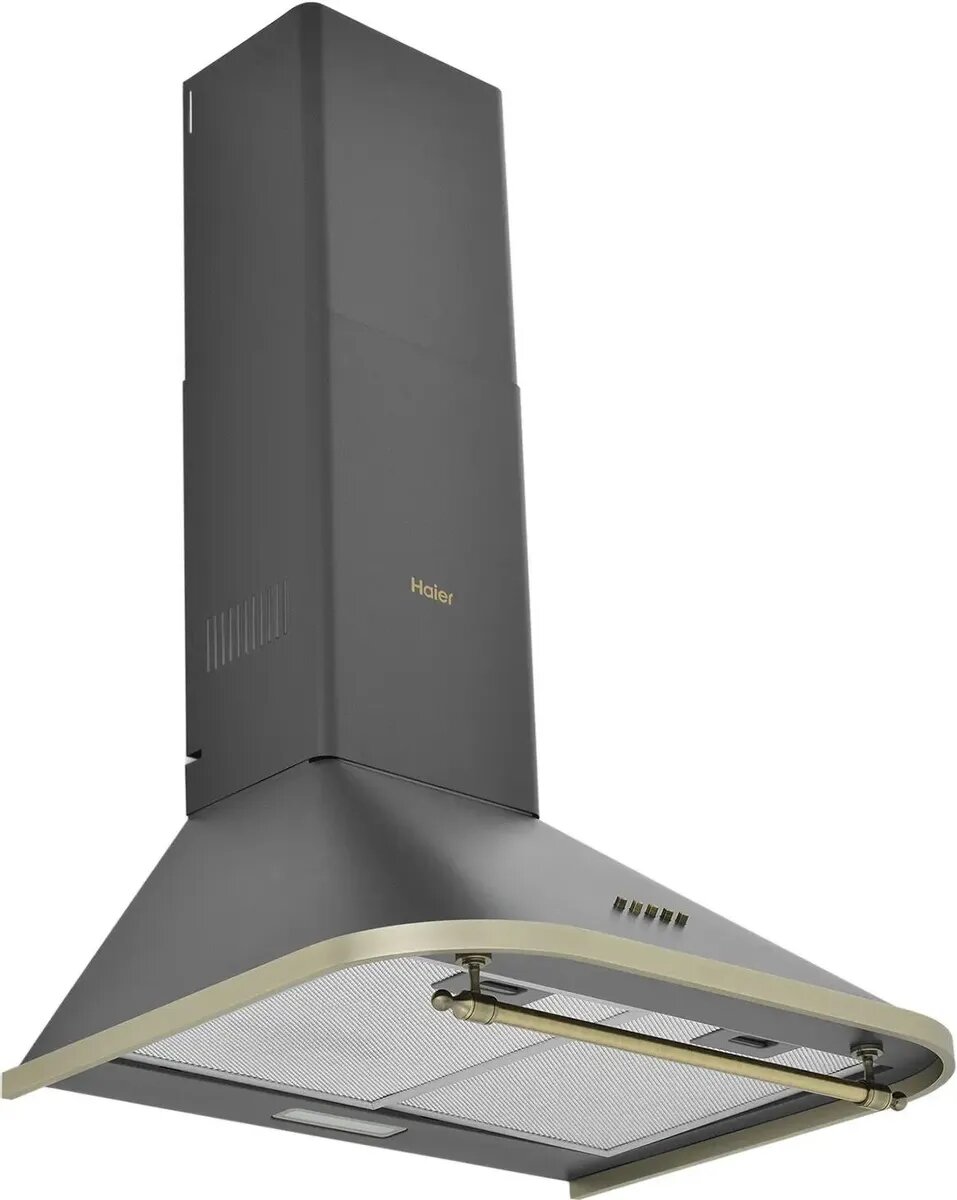 99015301745 Вытяжка каминная Haier HVX-W671ATQBB серый/золотистый