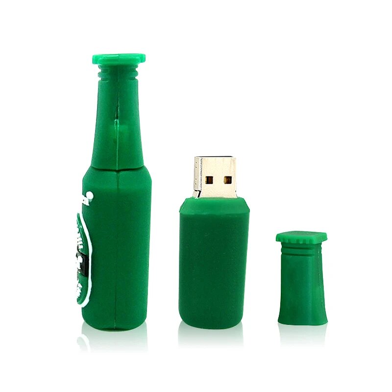 Qeedns USB Flash Drive 4-128 ГБ Пивная бутылка