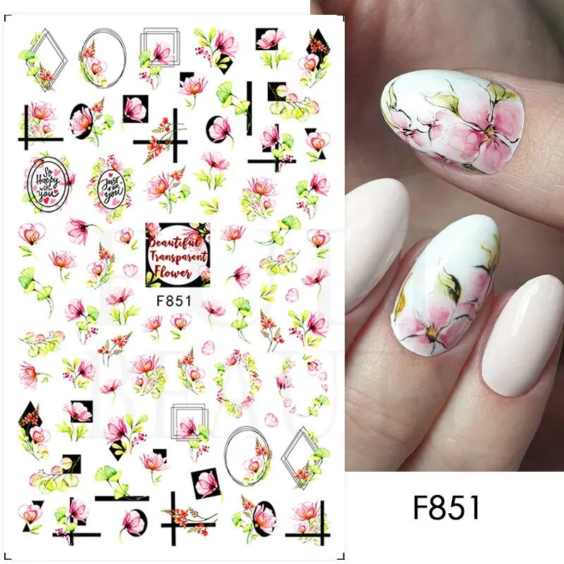 3D наклейки для ногтей Spring Fresh Flowers F851