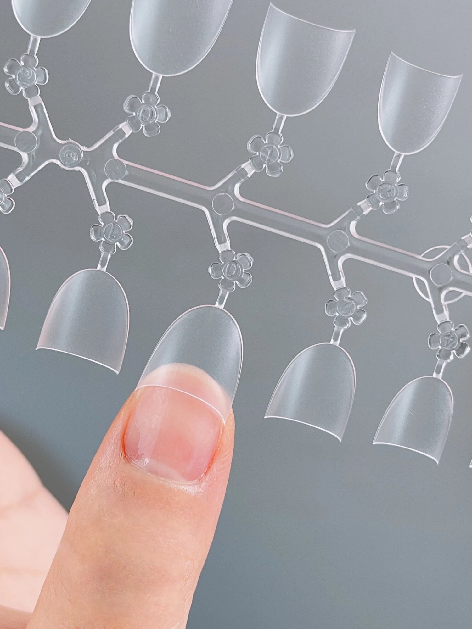 Матовые прозрачные гелевые типсы для наращивания ногтей 120 шт. 120pcs