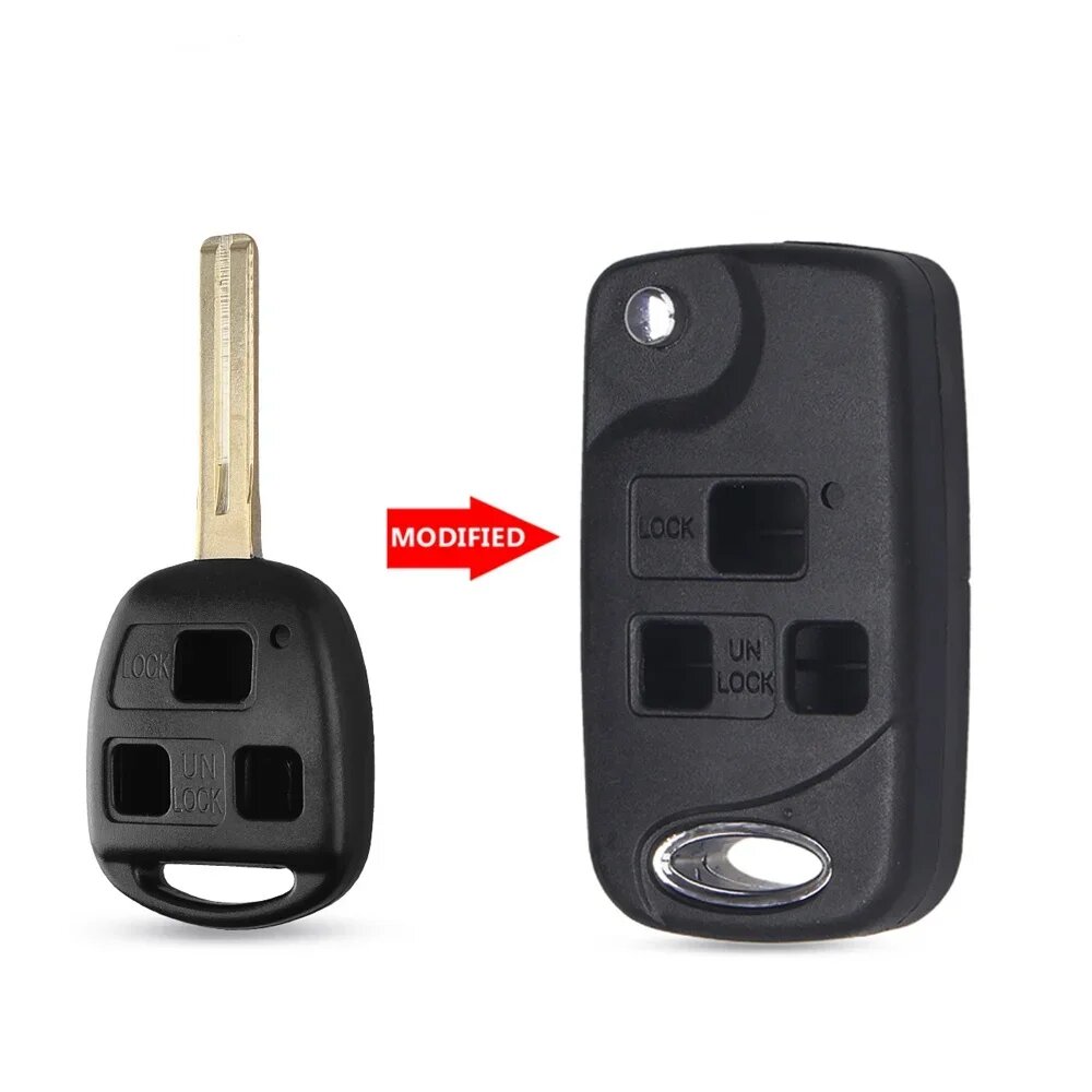 Раскладной Автомобильный ключ KEYYOU Toy43 Toy47 Toy48, оболочка для Toyota Yaris Carina Corolla Avensis для Lexus IS200 RX300 ES300 3BT TOY48 Key Shell