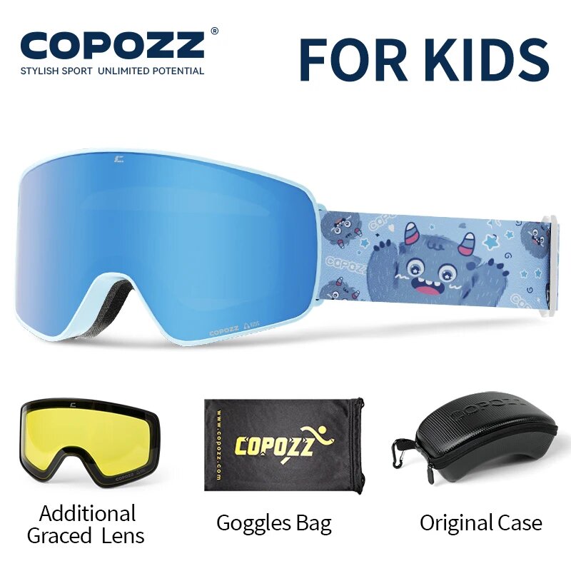 COPOZZ Детские магнитные лыжные очки UV400