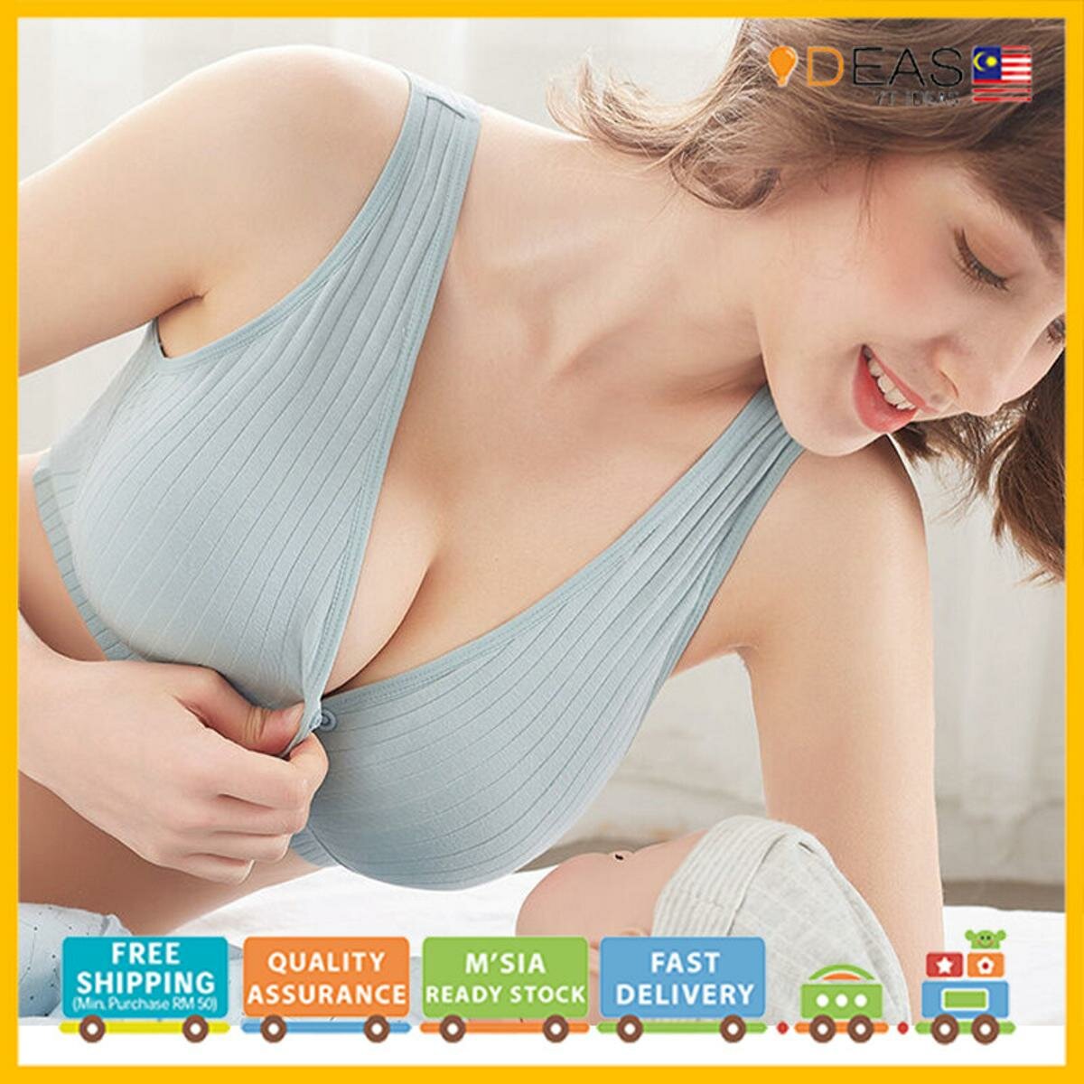 Комфортный бюстгальтер для кормления из хлопка для беременных женщин для беременных Menyusu Ibu Hamil Bersalin