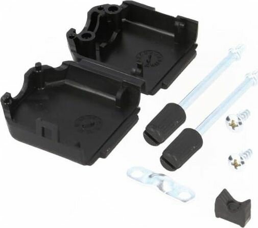 Корпус HARTING 09670090424 для разъемов D-Sub 9pin, D-Sub HD 15pin, прямой, 1 шт