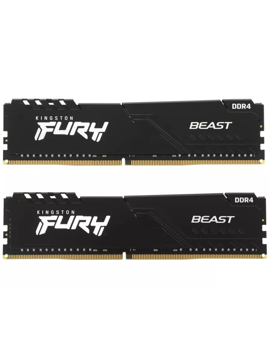 Оперативная память Kingston 2x32Gb, (KF432C16BBK2/64), 3200 МГц, 25 600 Мб/с