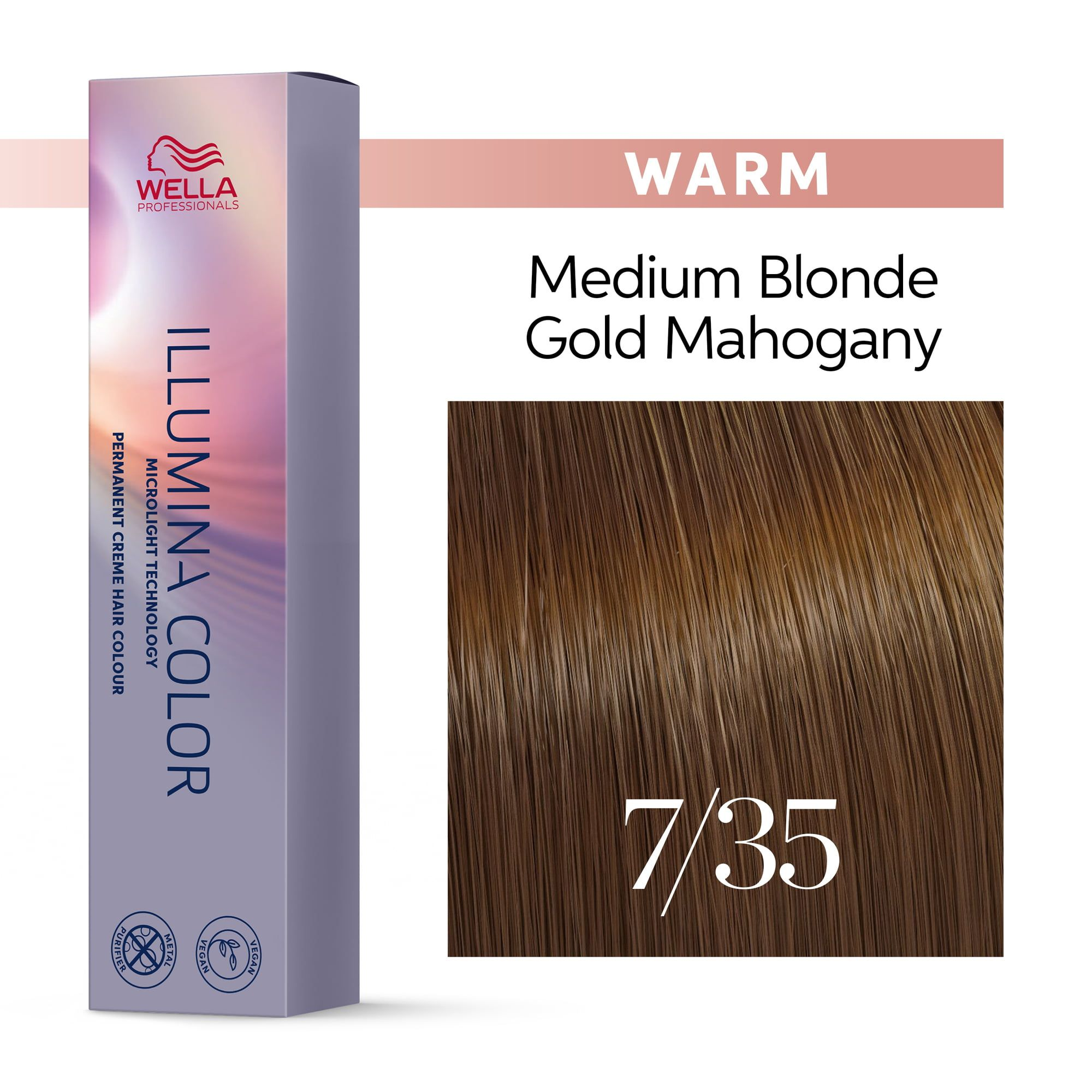Wella Illumina Color 7/35 - Стойкая краска блонд золотисто-красный 60 мл