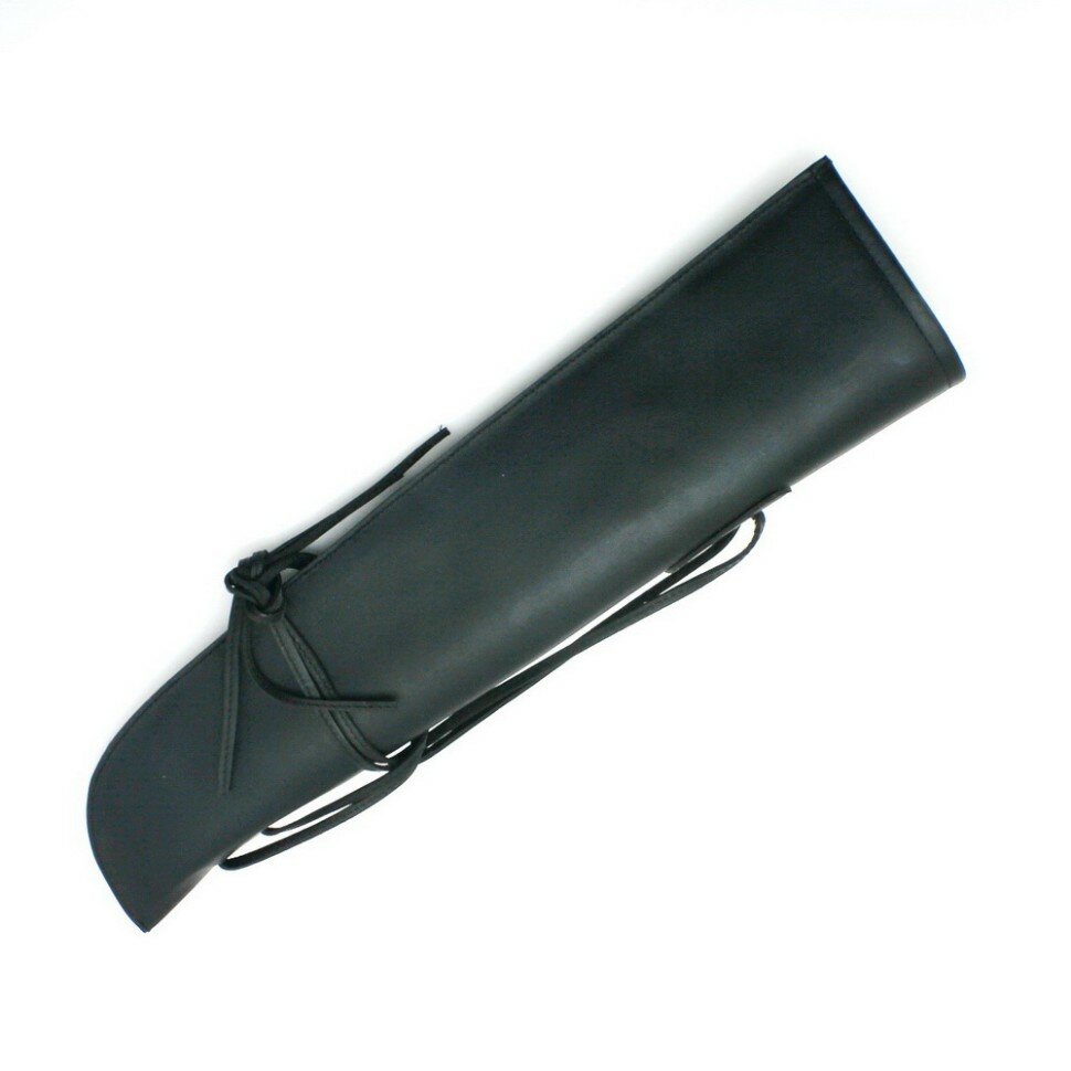 Чехол (Колчан) для смычка контрабасового 91001, натуральная кожа, черный, Индия