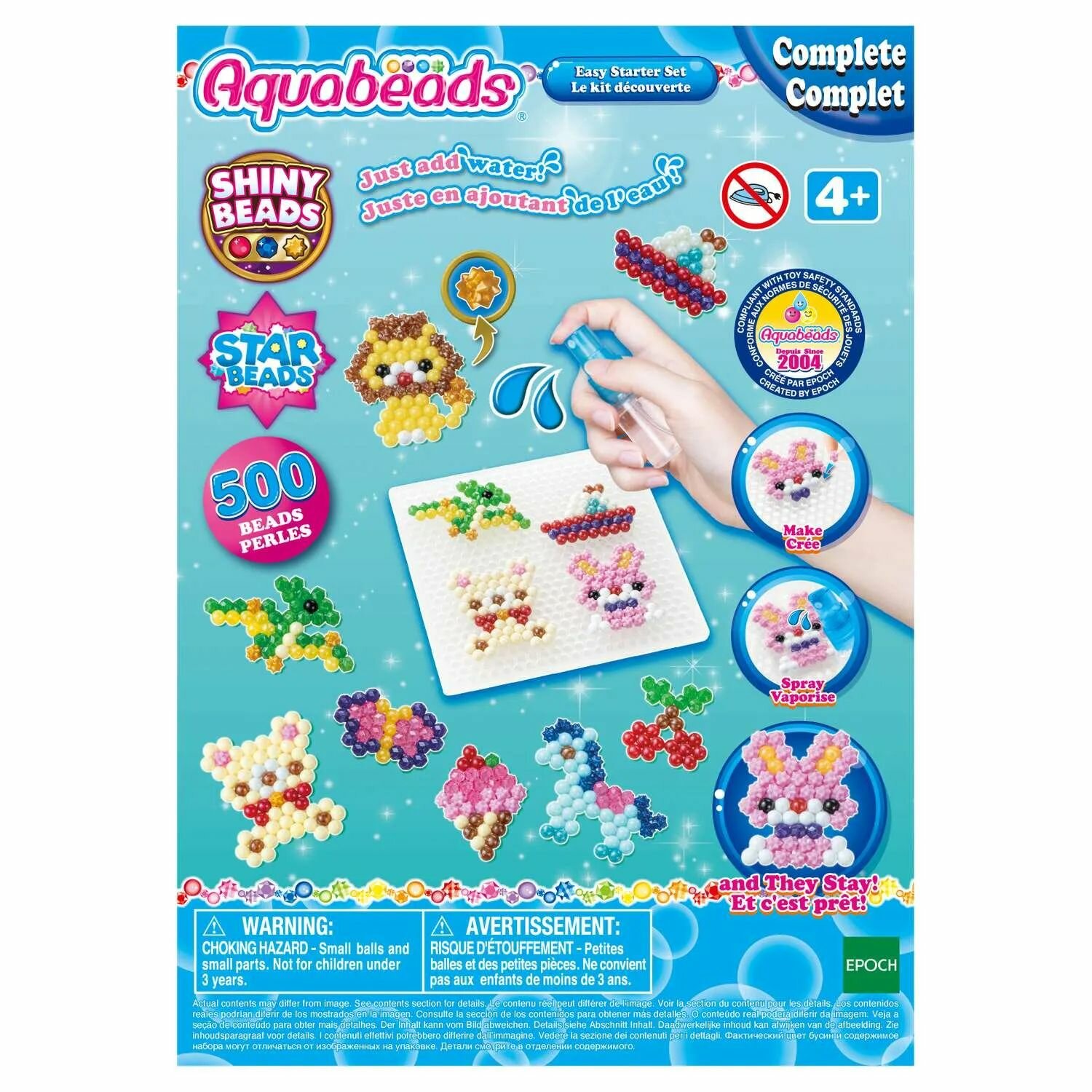 Мозаика Aquabeads - Набор бусин 500шт - Стартовый набор - Аквабидс 31999