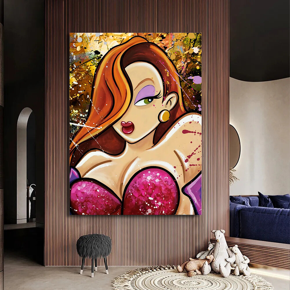 Jessica Rabbit / Картина девушка, картина на холсте девушка / в салон красоты, 20х30 см.