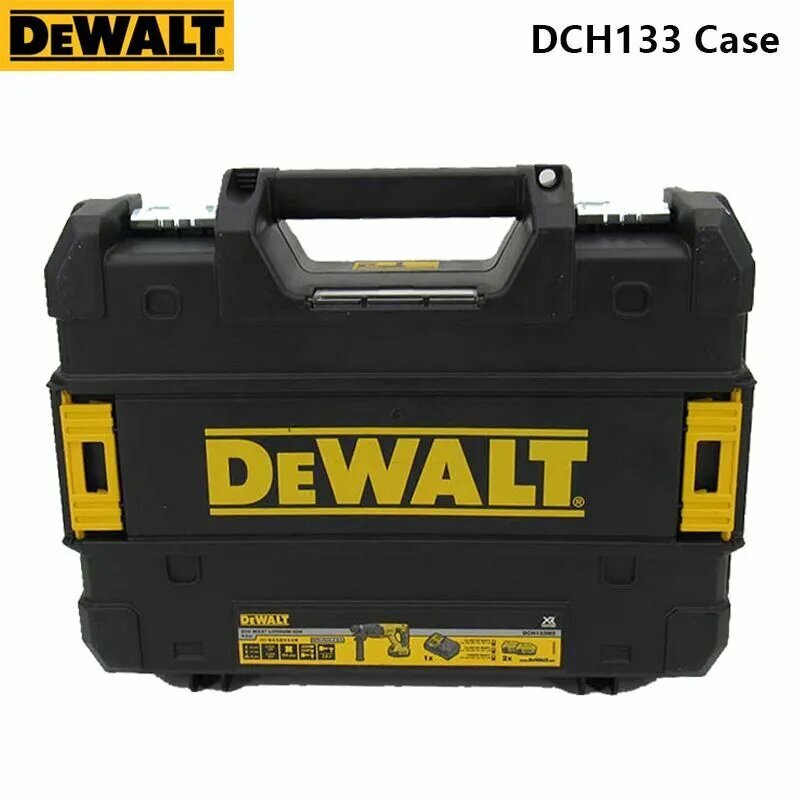 Ящик для инструментов DEWALT, черный, прочный, удобный, 43x34x13 см