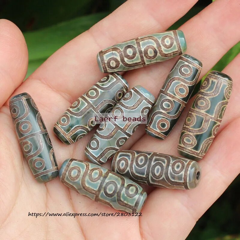 Бусины из тибетского агата Дзи лаerf beads S 12eyes