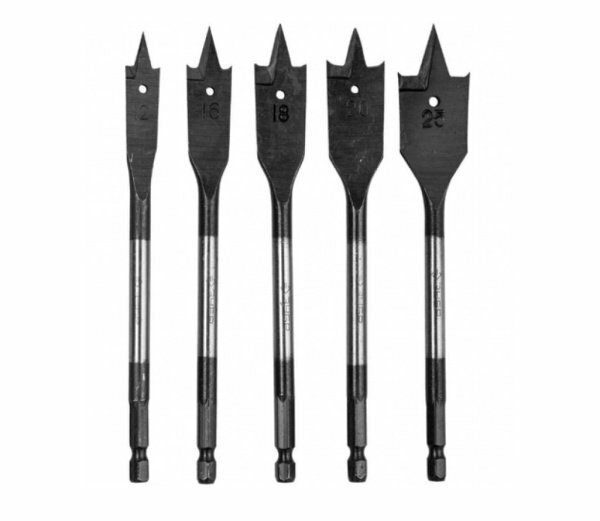 Набор сверл 5шт Зубр Мастер перов. по дер.(12-16-18-20-25мм)