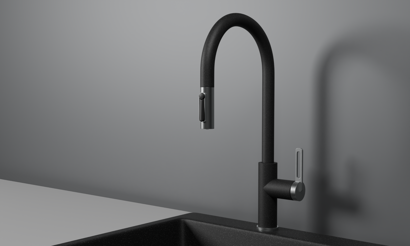 Смеситель для кухонной мойки GRANULA GRANULA 8168, черный