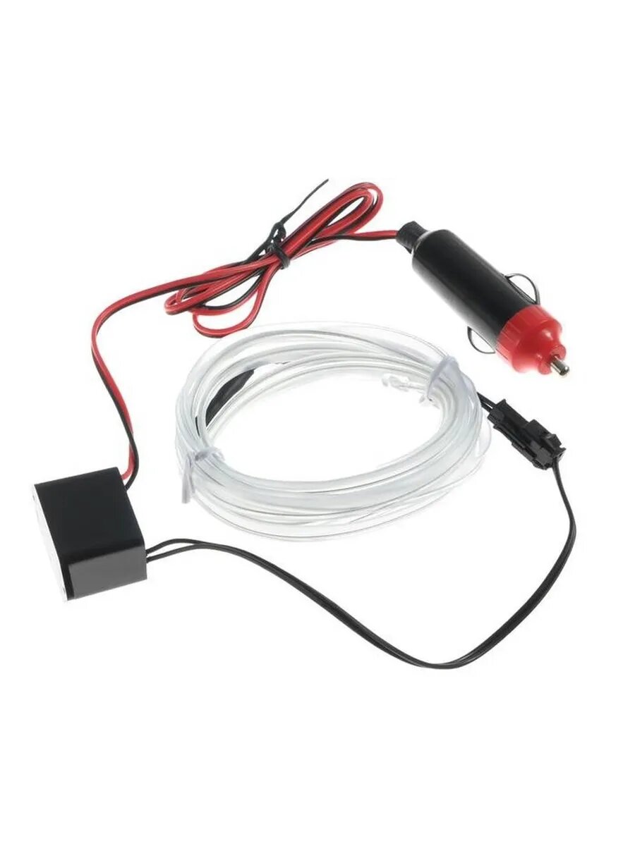 Гибкая световая нить для авто 2м синяя