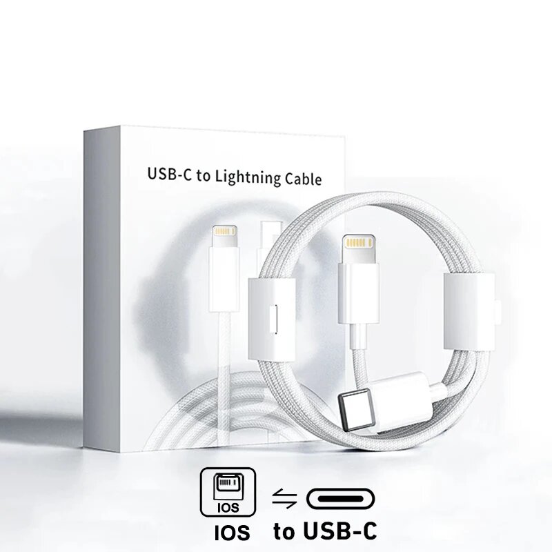 Apple 30 Вт оригинальный USB-кабель типа C Lightning для iPhone 14 13 12 11 15 16 Pro Max X XS XR Mini 7 8 Plus зарядное устройство провод для быстрой зарядки