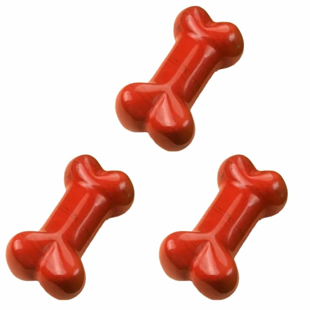 Украшение, Миниатюрная фигурка из костей DIY - красный яшма, 3 шт.