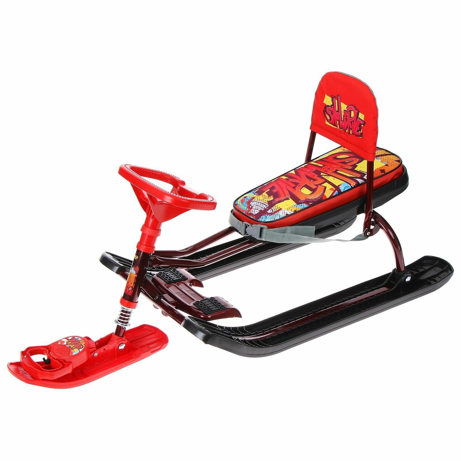 Снегокат Тимка Спорт 4-1 ТС4-1/GR граффити красный