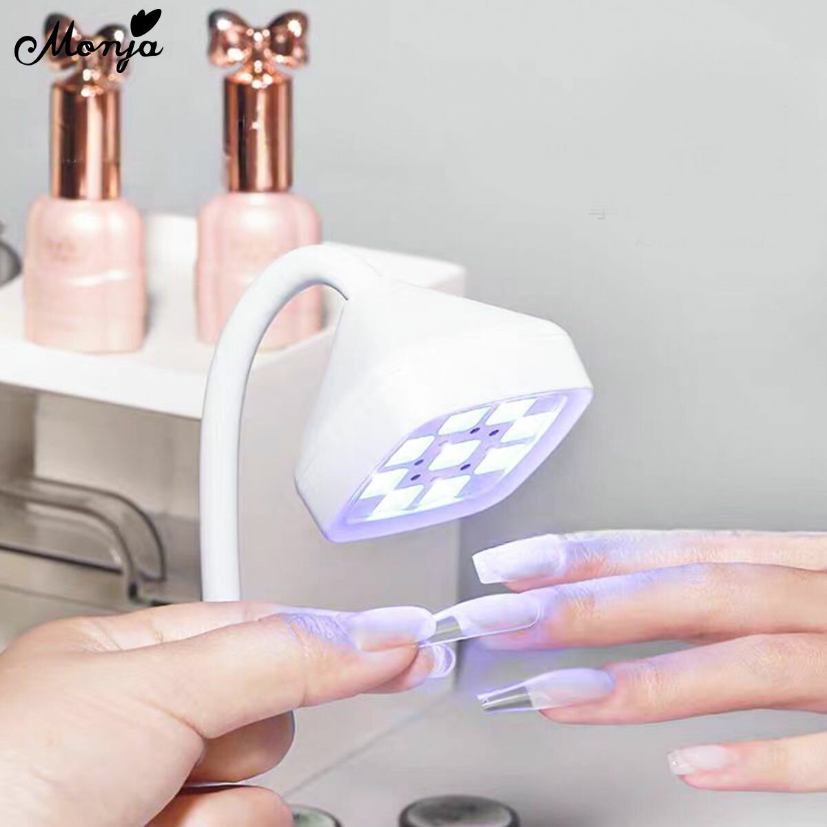 Лампа для маникюра, ультрафиолетовый фонарик, Вращение, Изгибаемый, Monja