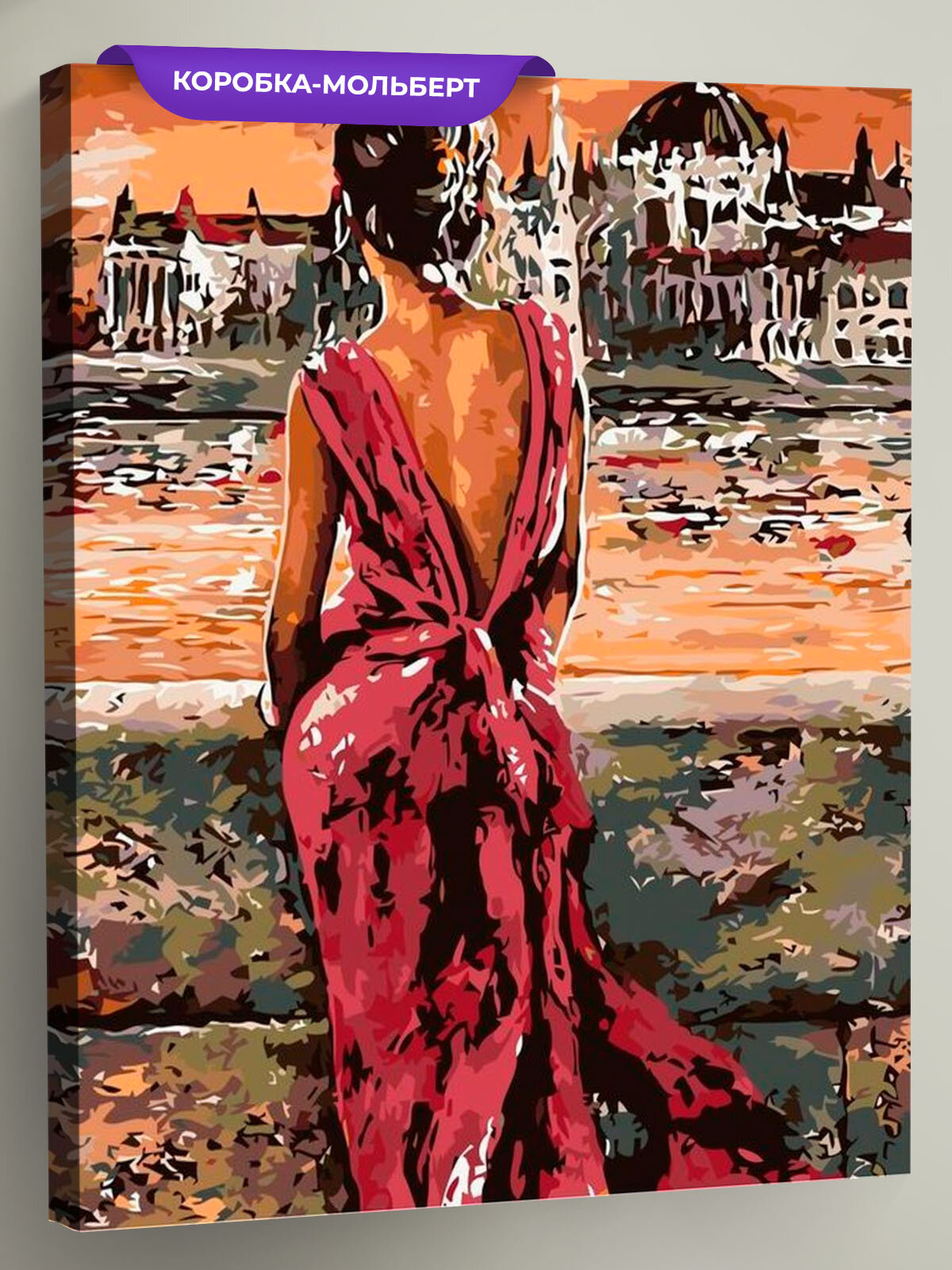 Картина по номерам ЖПН на холсте с подрамником, Раскраска 40х50, Девушка Портрет Женщина