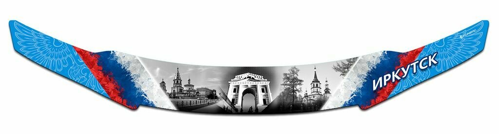 Дефлектор капота Серия "Полноцвет" Коллекция вариация 2 Nissan Note Год выпуска 2008-2012