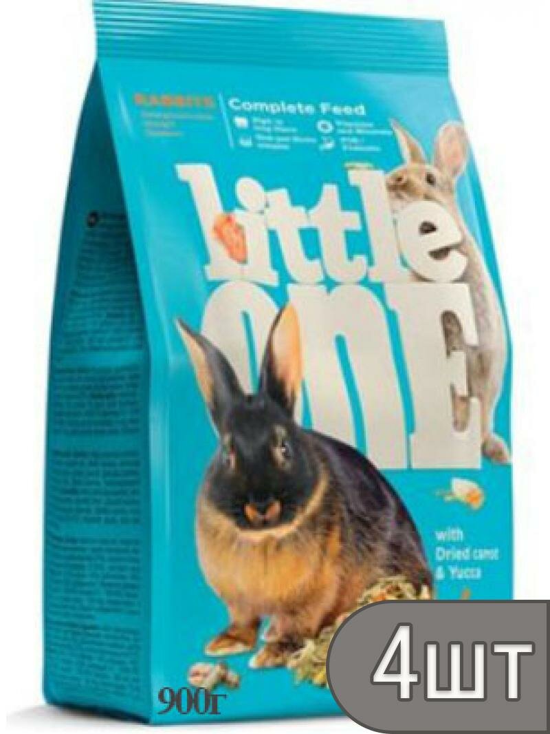 Little One Набор 4 шт Корм для кроликов, 900г 3.6 кг