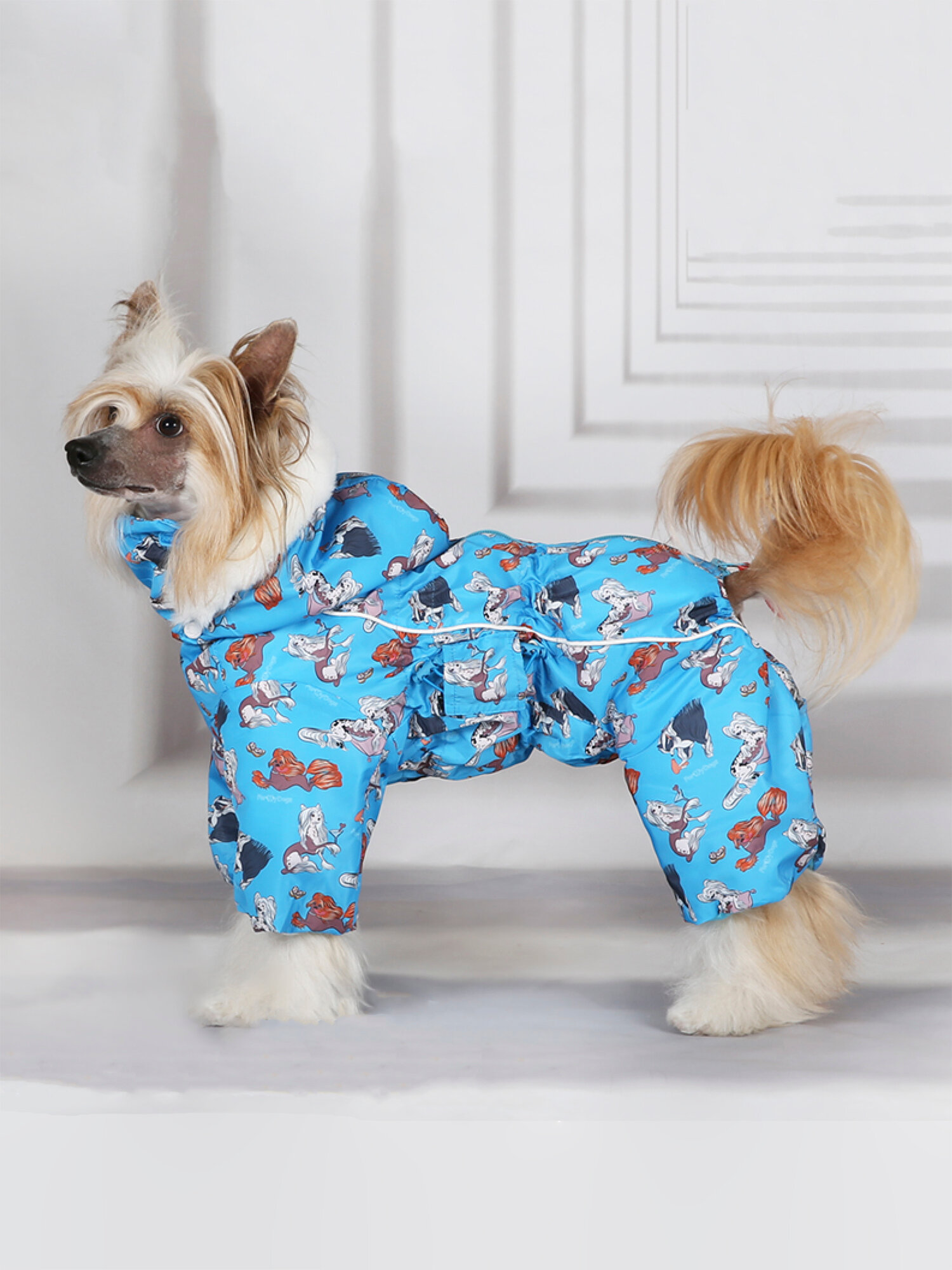 Утепленный комбинезон для собак мальчиков мелких и средних пород