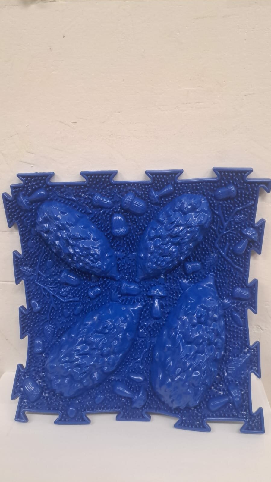 Детский массажный модульный коврик ортодон "Ёжики", с пищалкой