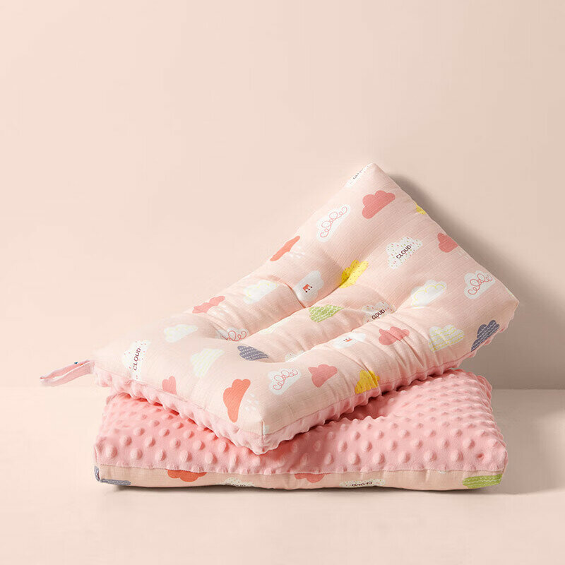 Duoxiai A-Type Pure Cotton Double-Layer Yarn Children's Comfort Bean Pillow, Washable Pillow Core, Single Pack, 50*30cm