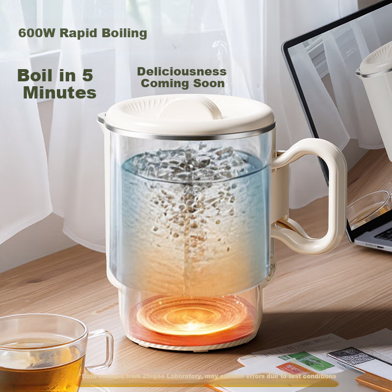 CHIGO Portable Foldable Electric Kettle 304 Stainless Steel Boiling Water Cup for Travel Business Trip Summer Vacation Home Health Electric Hot Water Kettle Hot Pot Student SM-3006D