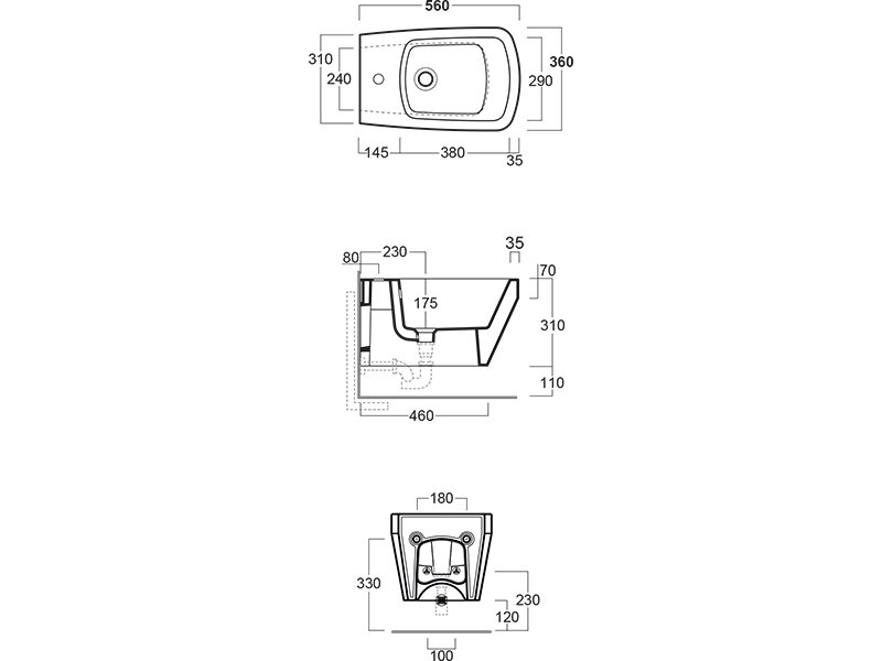 Бачок черн. CT 09 nero