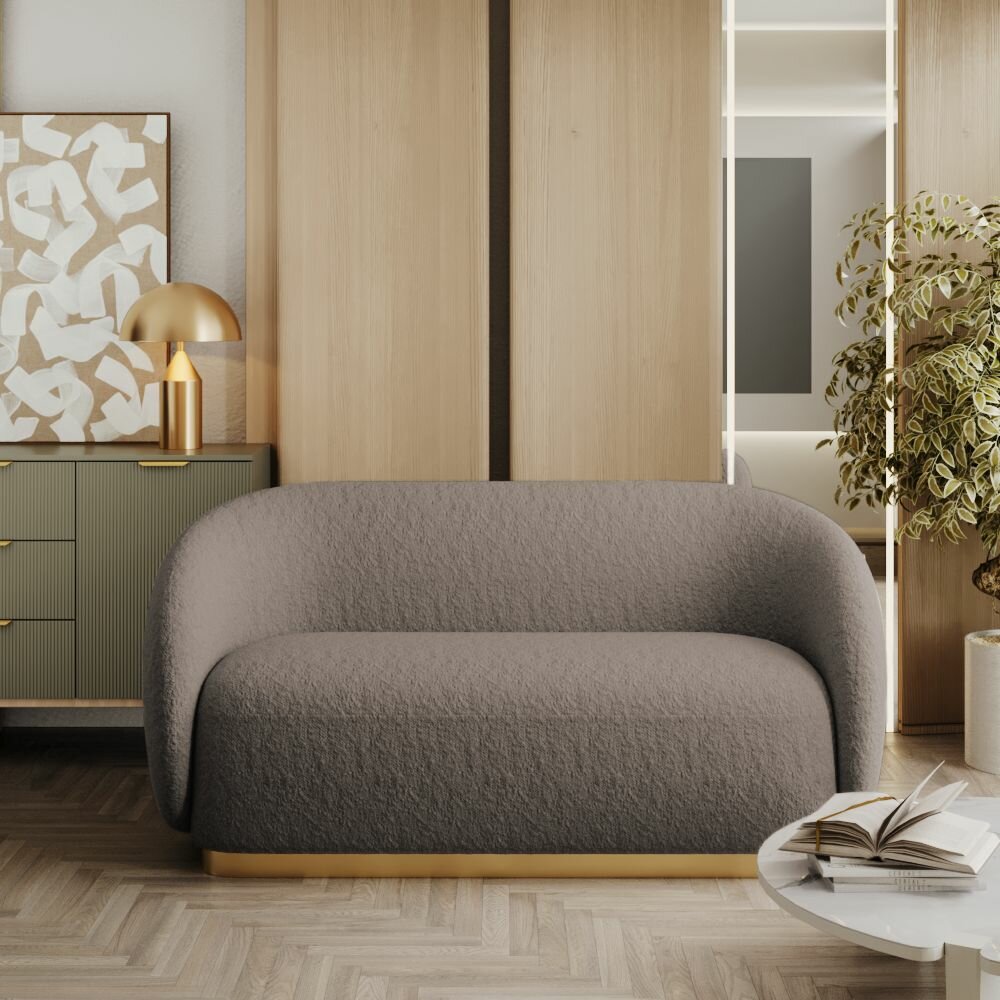 Диван в современном стиле ZAFFIRO прямой 142 см BRAVO ARBEN цвет COCOA