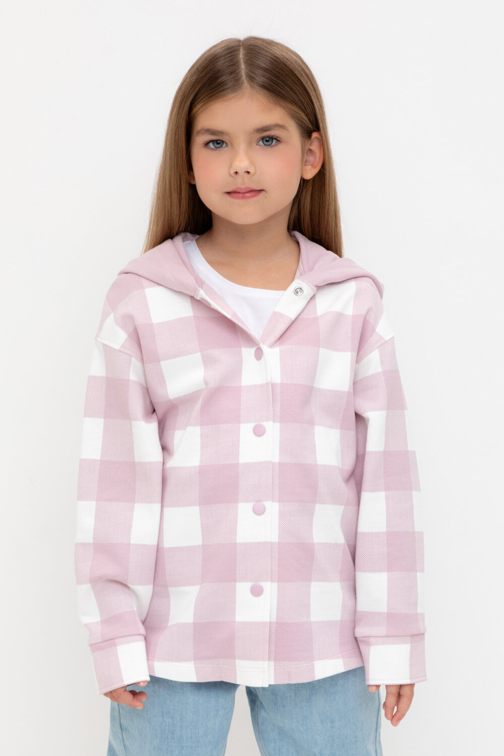 Куртка КР 302698/фламинго,клетка виши к541