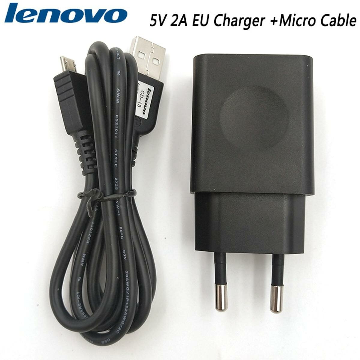 Al Lenovo 5V 2A USB зарядное устройство ЕС дорожный сетевой адаптер 100 см Micro USB кабель передачи данных для Lenovo Vibe P2 P1 K5 Play S5 Pro K320t