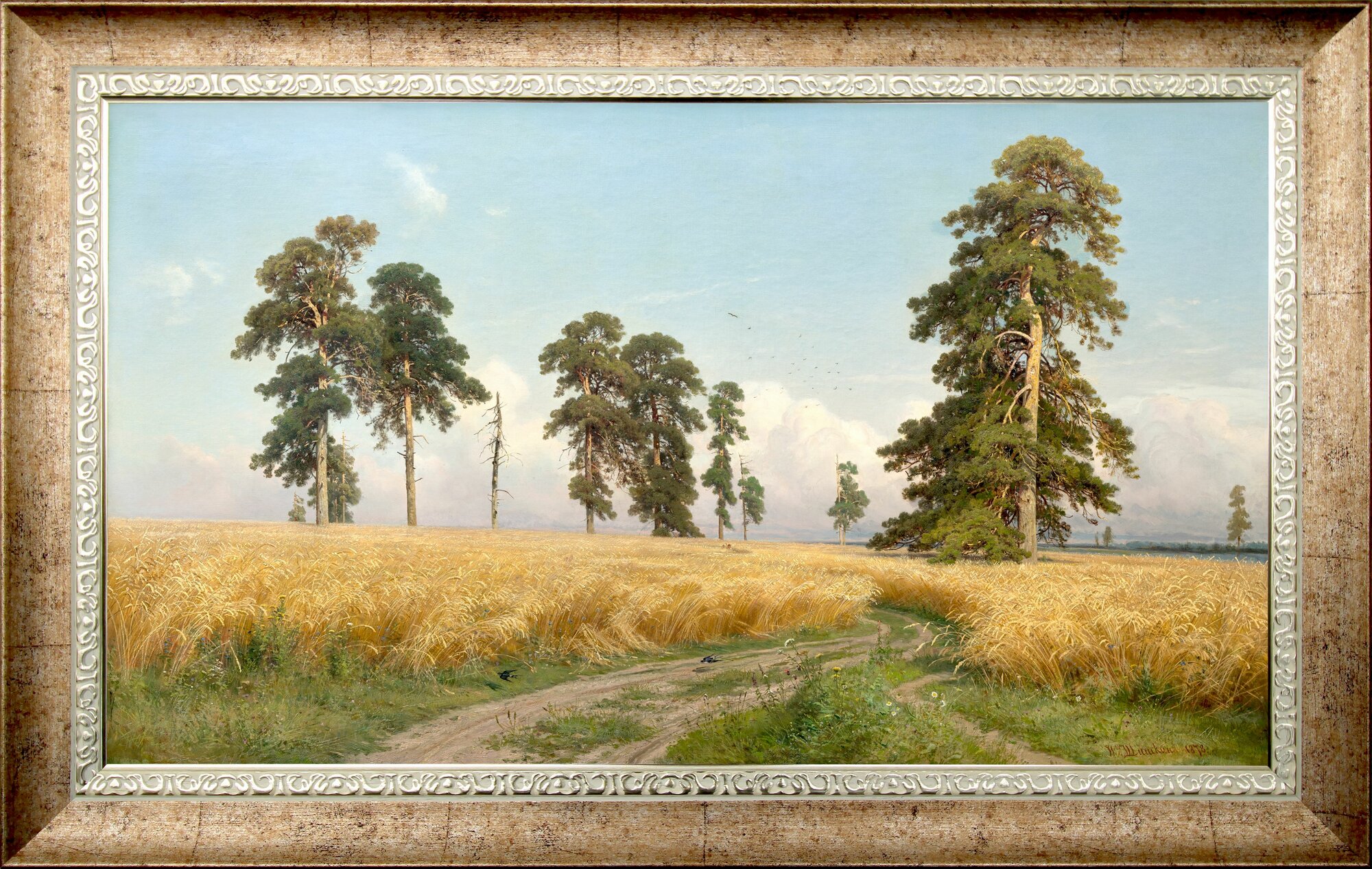 Репродукция картины И. И. Шишкин "Рожь" 70х44