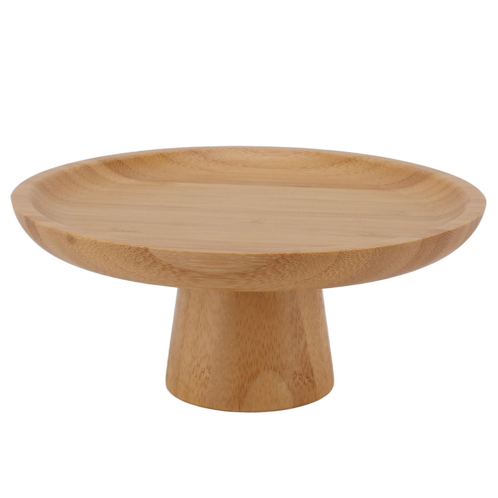 Простая высокая фруктовая тарелка домохозяйственная сплошная древесина круглое высокий фруктовый поднос высокий фруктовый цвет деревянный цвет