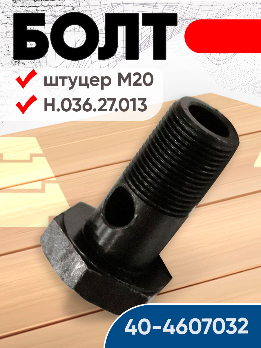 Болт-Штуцер 40-4607032 Н.036.27.013 (М20X1.5)